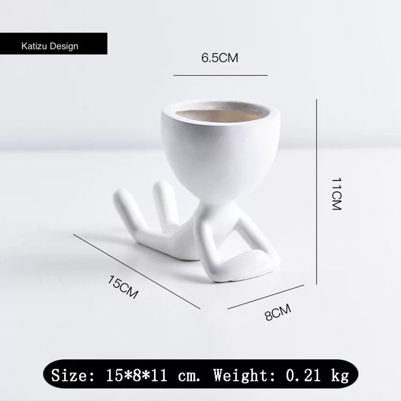 Planter Head Face Planter Human Body Live Tillandsia Air - Etsy