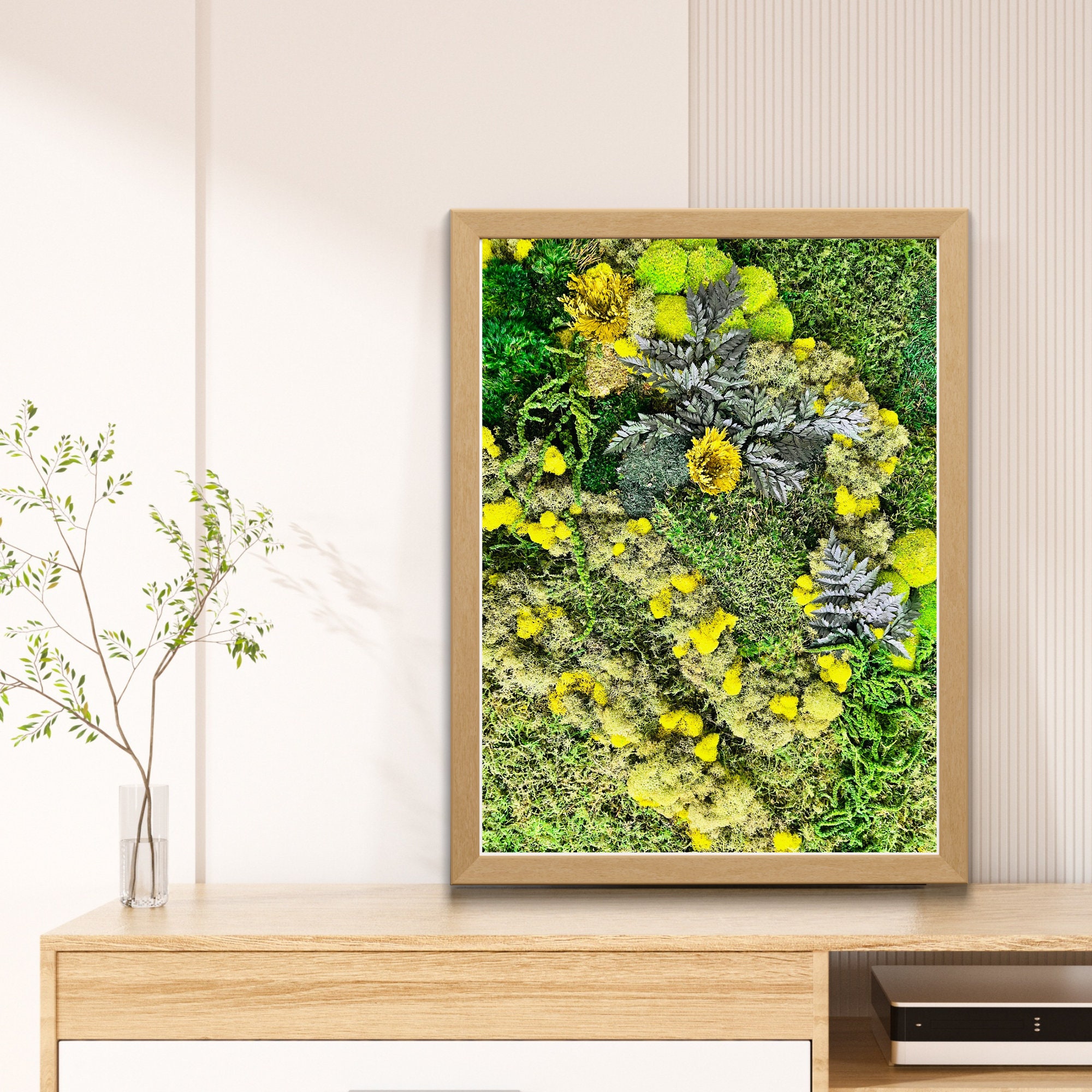 Moss Wall Art, Living Wall, Preserved Moss, Hanging Vertical Garden ...