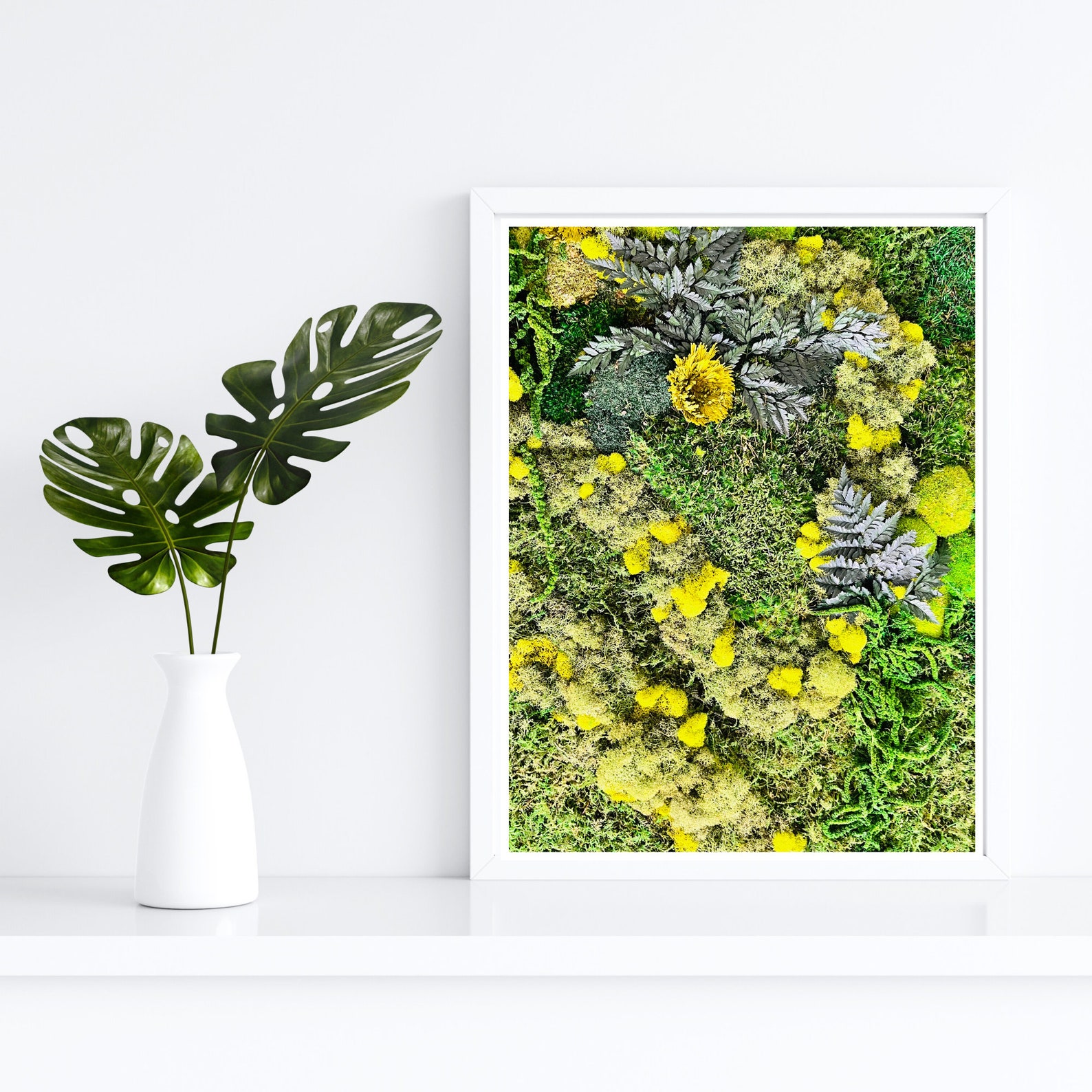 Moss Wall Art, Living Wall, Preserved Moss, Hanging Vertical Garden ...