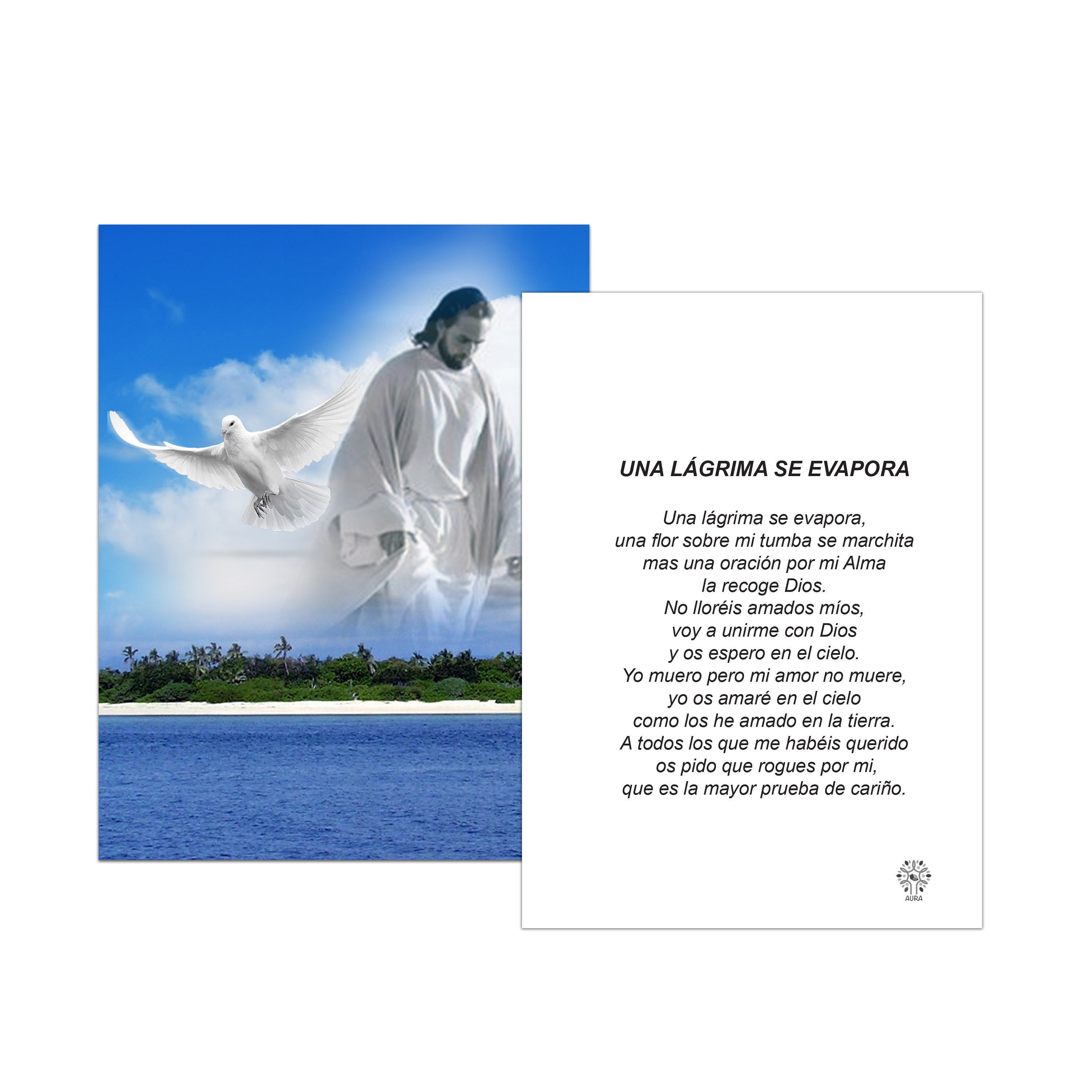 50 Tarjetas De Recordatorios Funerales Tarjetas - Etsy