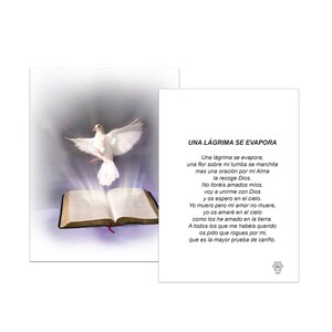 50 Tarjetas Conmemorativas Funerales • Recordatorios Memoriales ...