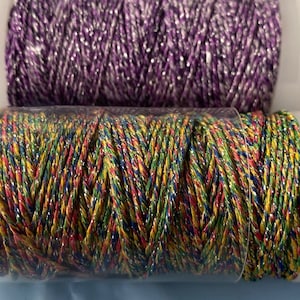Metallic Twisted Cord: Glitter Beading Thread, Jewelry String (12 ...