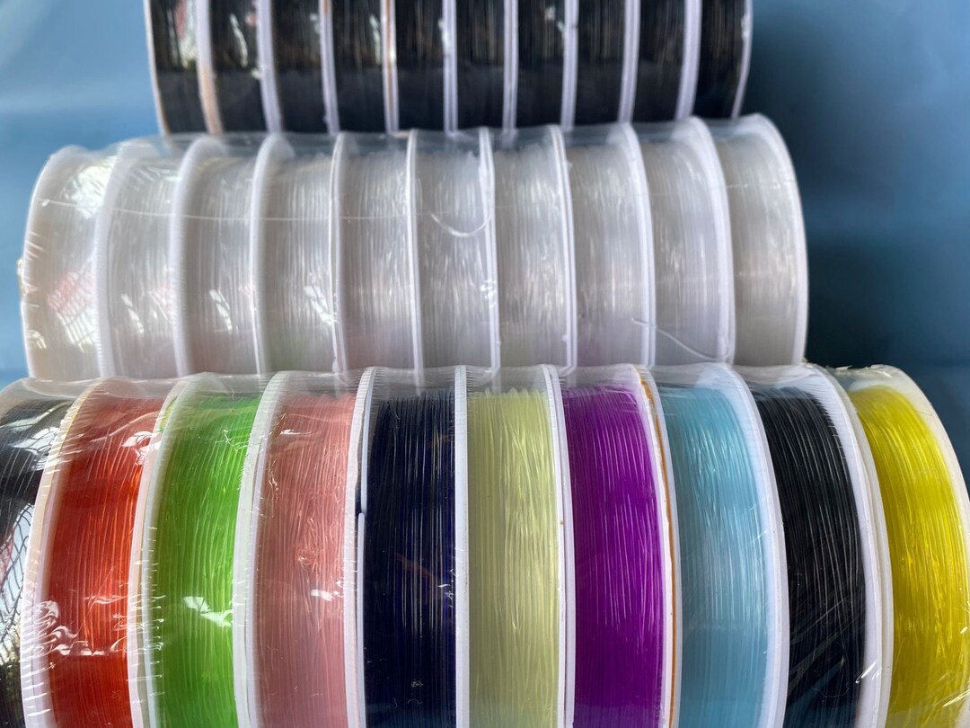 10 Rolls 0.8 Mm 11 Meters DIY Jewelry Beading Elastic Round Rope Cords ...