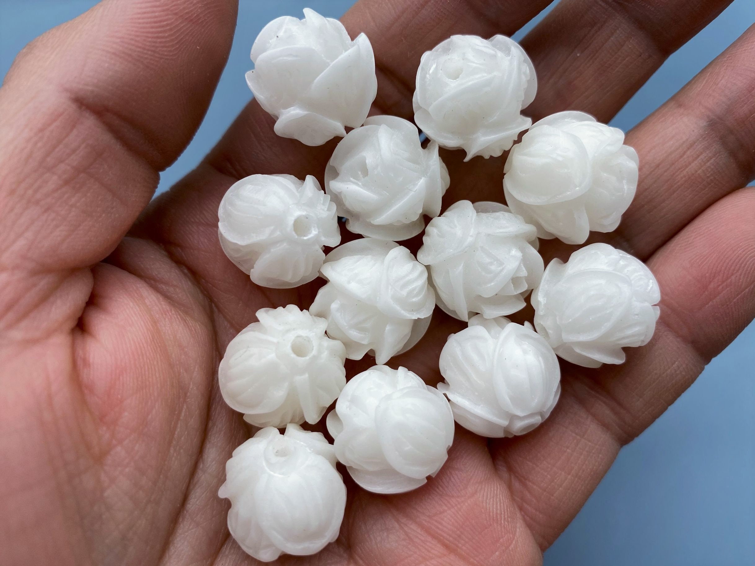 4pcs Natural White Bodhi Lotus Beads 13 mm 15 mm 18 mm 21 mm | Etsy