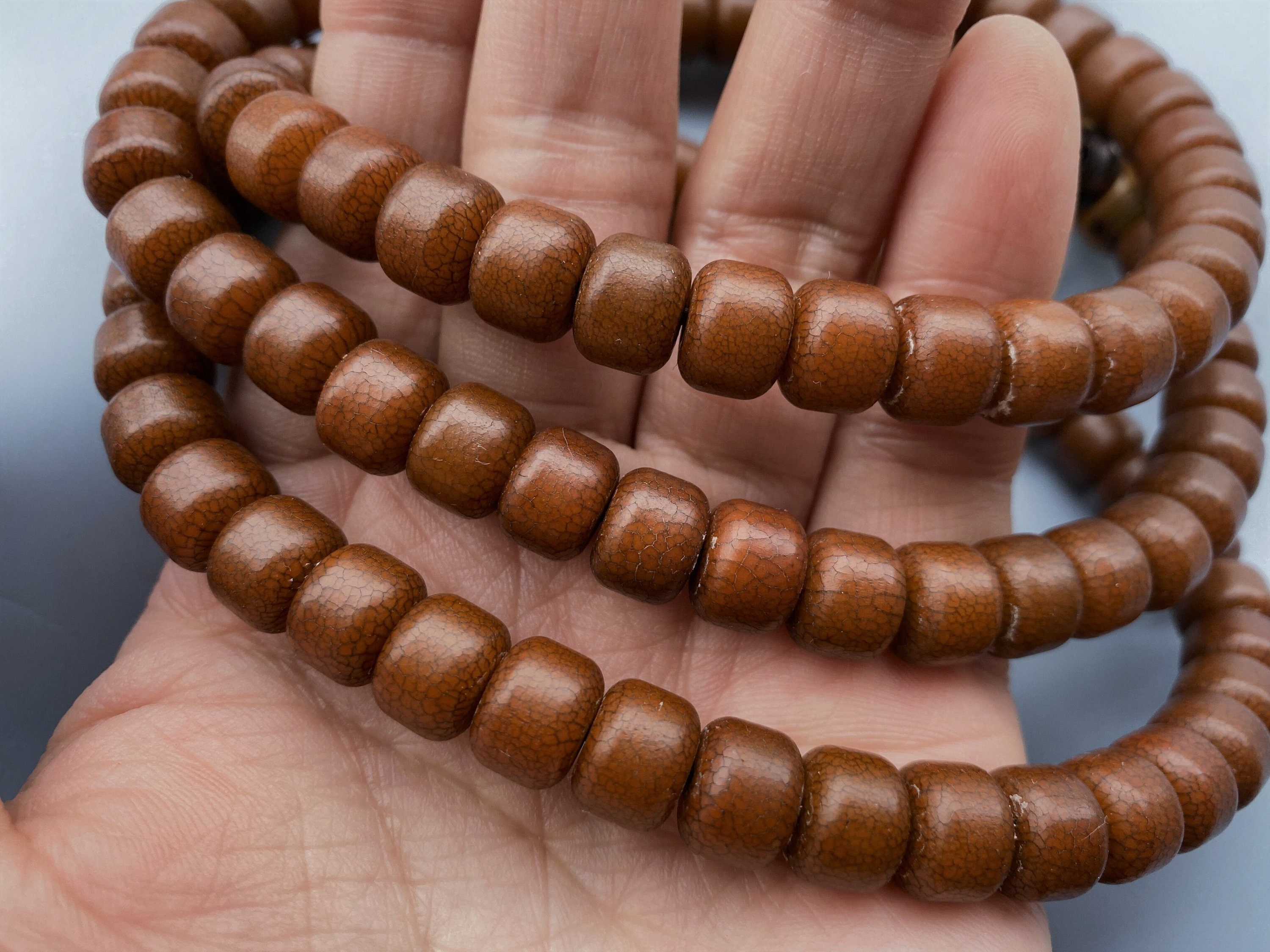 Full Strand Weathered Pipal Tree Seed Bucket Beads 108 Mm | Etsy