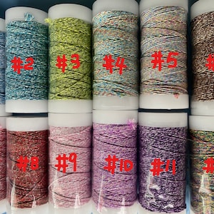 Metallic Twisted Cord: Glitter Beading Thread, Jewelry String (12 ...