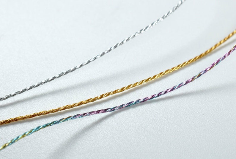 Metallic Twisted Cord Set: 12 Glitter Jewelry String Colors - Etsy