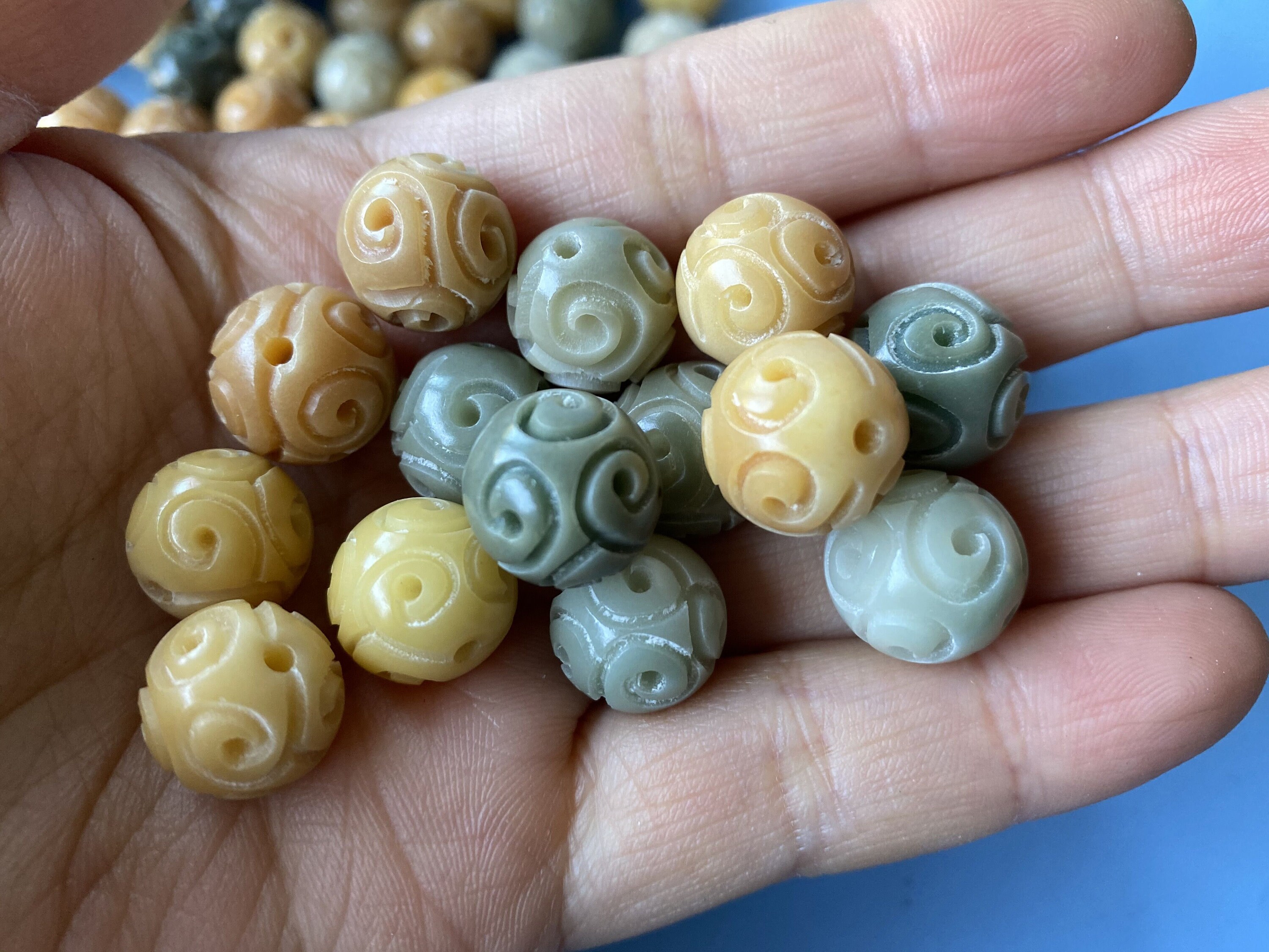 Pipal Tree Seed Beads: 13mm Round Buddhism Prayer Beads - Etsy