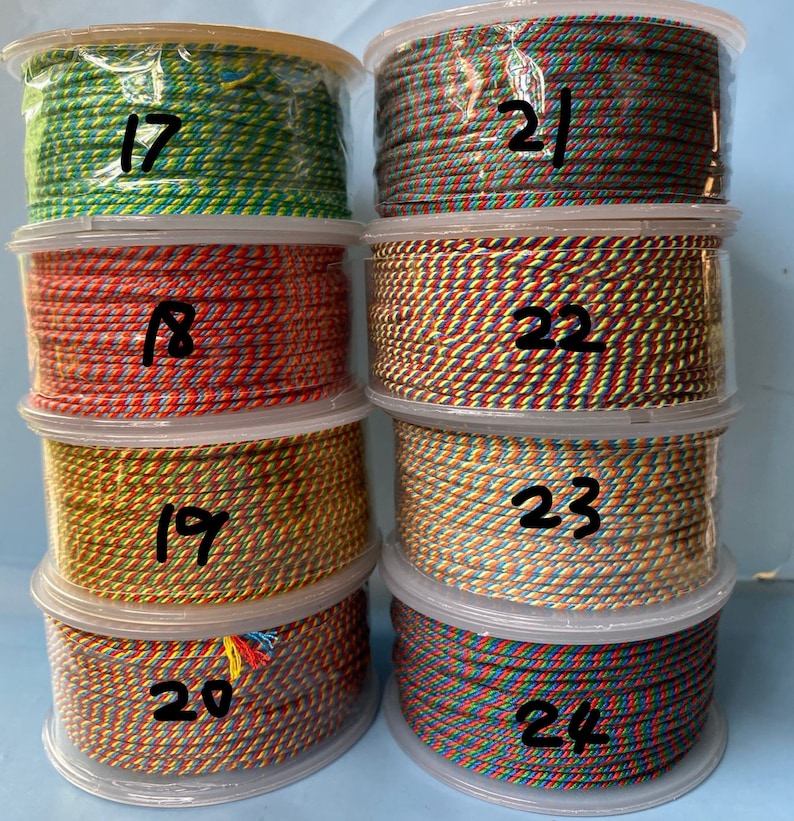 Multicolor Cotton Jewelry Cord: 1.0-1.5mm Beading String, 30 Meters - Etsy