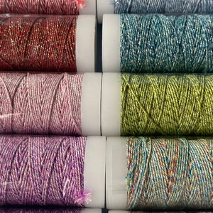 Metallic Twisted Cord: Glitter Beading Thread, Jewelry String (12 ...