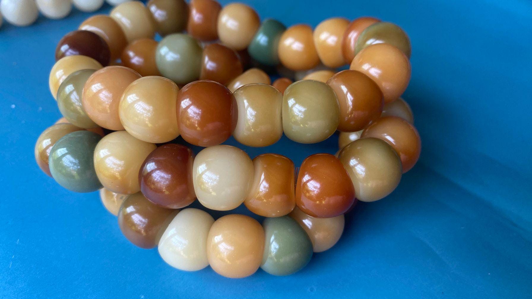 Natural Bodhi Root Beads: Candy Color Twist, DIY Jewelry (14mm) - Etsy