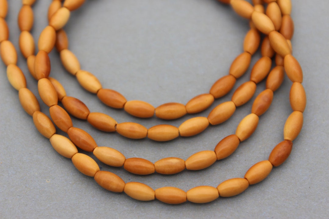 Olivary Nucleus Wood Beads: Carving DIY Accessories (6x3 Mm, 108 Pieces ...