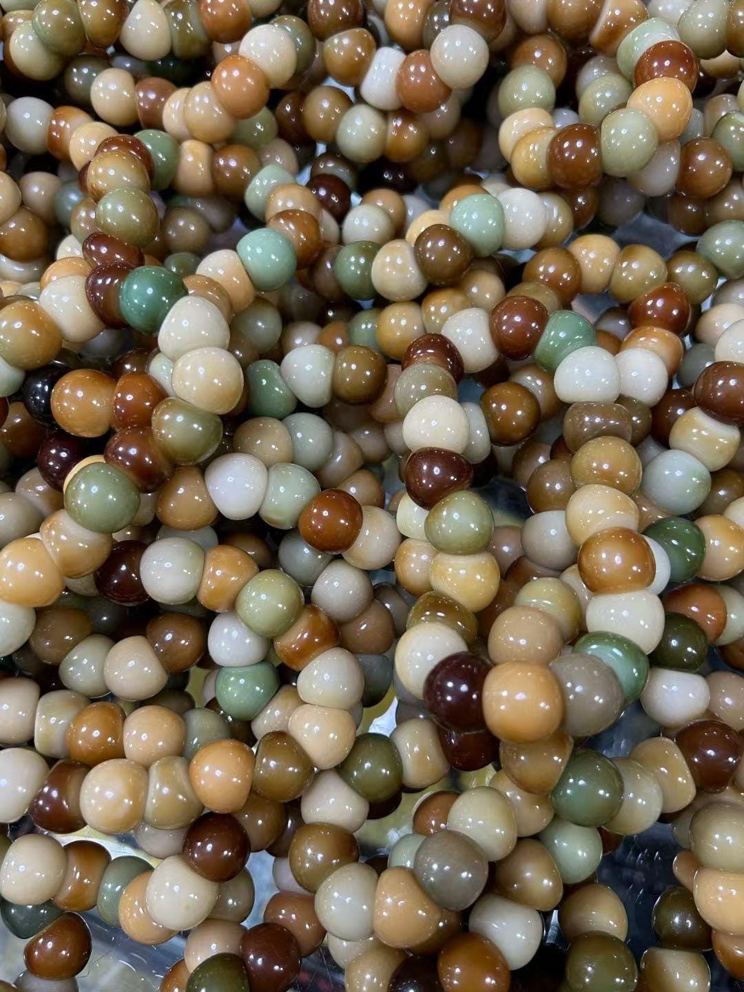 Natural Bodhi Root Beads: Candy Color Twist, DIY Jewelry (14mm) - Etsy