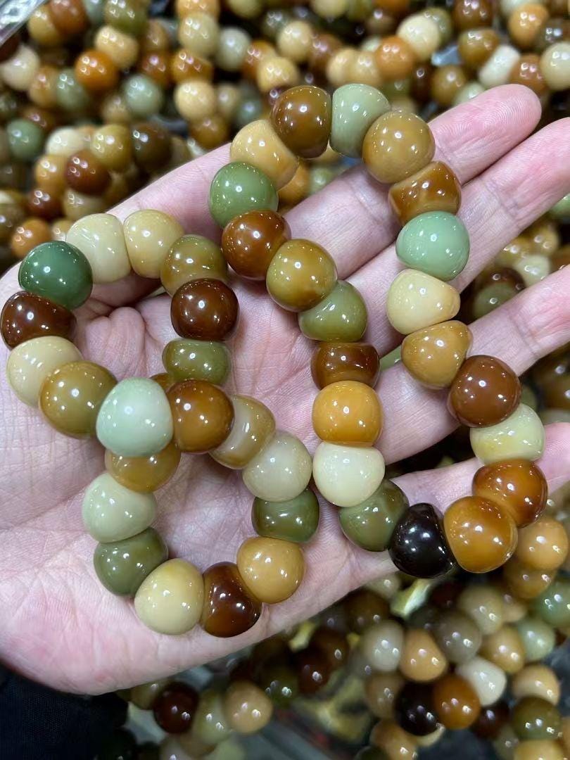 Natural Bodhi Root Beads: Candy Color Twist, DIY Jewelry (14mm) - Etsy