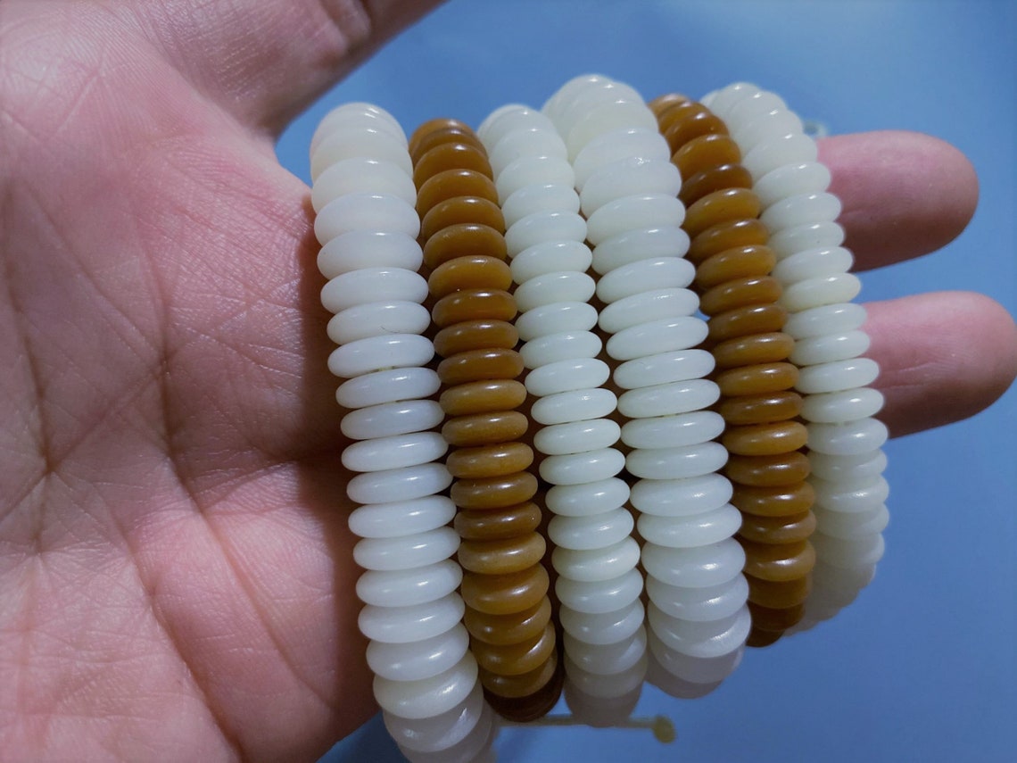 Natural Bodhi Root Beads, Flat Spacer Beads, DIY Jewelry (108-110 ...