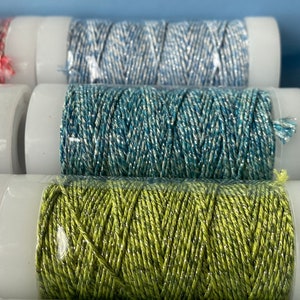 Metallic Twisted Cord: Glitter Beading Thread, Jewelry String (12 ...