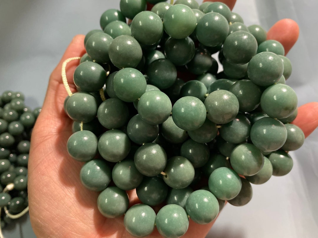 Natural Green Bodhi Beads: Round Mala Making Beads, DIY Accessories - Etsy