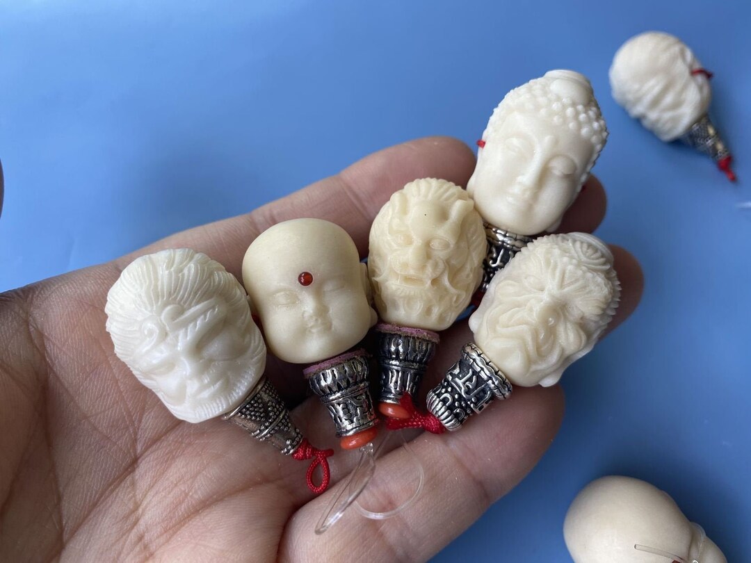 Natural Corozo Nut Guru Beads: 3-hole Buddhism DIY Accessories - Etsy