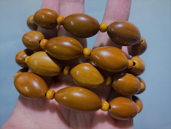 Full Strand Natural Olive Nucleus Oval Beadswood Spacer - Etsy