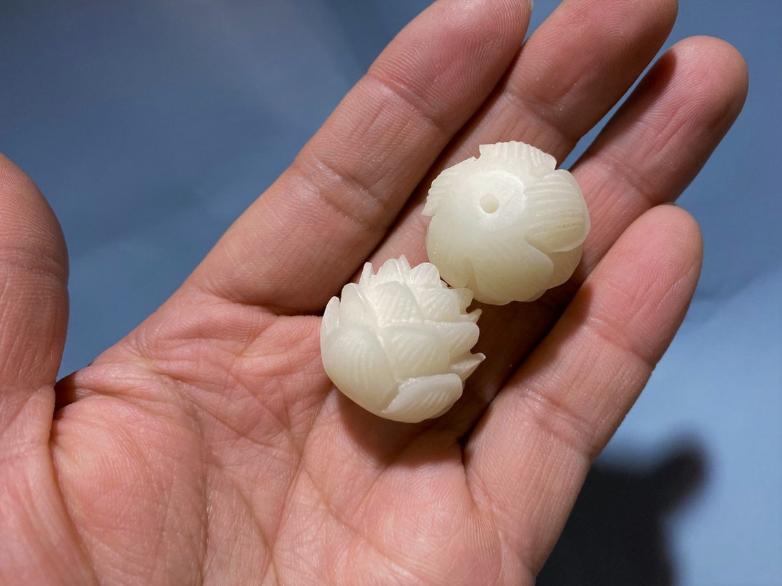 2 PCS Natural White Bodhi Root Lotus Beads 20-22 Mmnatural - Etsy Canada