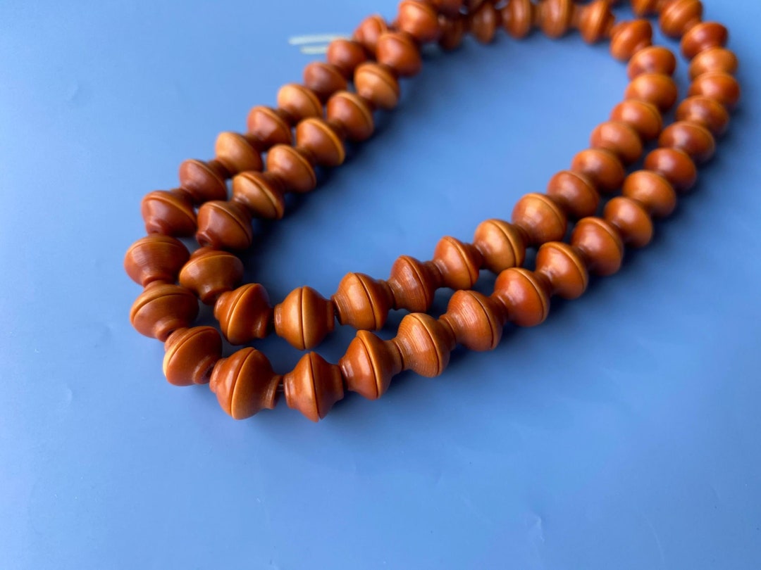 Full Strand (110 Pcs) Natural Olivary Nucleus Bowl Beads 8*4 Mm,carving ...