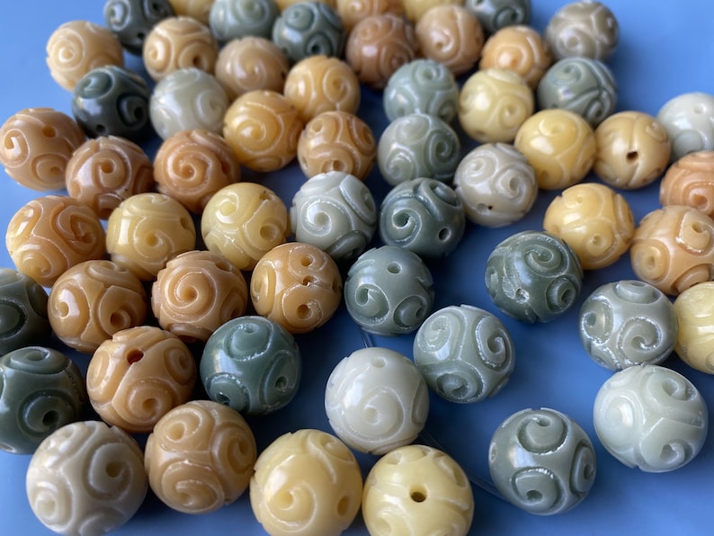 Pipal Tree Seed Beads: 13mm Round Buddhism Prayer Beads - Etsy