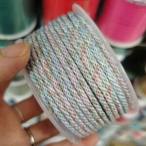 4 Mm 8 Metres DIY Jewelry Braided String 5 Colors,jewelry Cords,polyester Cords,pendant Thread ...
