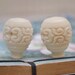 2 PCS or 4 PCS Natural Corozo Nuts Engraved Great Wall Lines 3 Holes ...