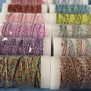 Metallic Twisted Cord: Glitter Beading Thread, Jewelry String (12 ...