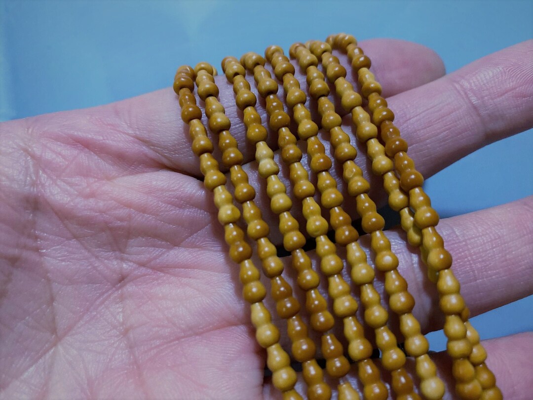 Full Strand (108 Pieces) of 6*3 Mm Olivary Nucleus Tiny Gourd Beads ...