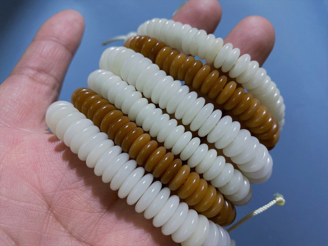 Natural Bodhi Root Beads, Flat Spacer Beads, DIY Jewelry (108-110 ...