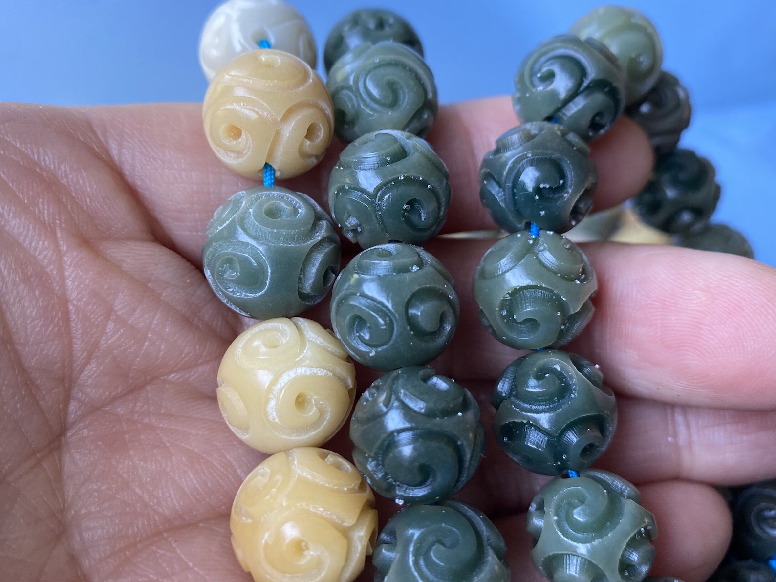 Pipal Tree Seed Beads: 13mm Round Buddhism Prayer Beads - Etsy