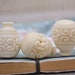 2 PCS or 4 PCS Natural Corozo Nuts Engraved Great Wall Lines 3 Holes ...