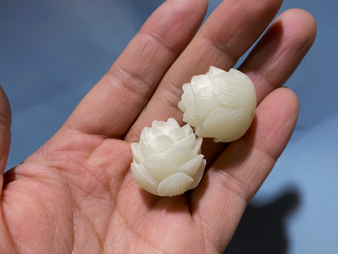 2 PCS Natural White Bodhi Root Lotus Beads 20-22 Mmnatural - Etsy Canada