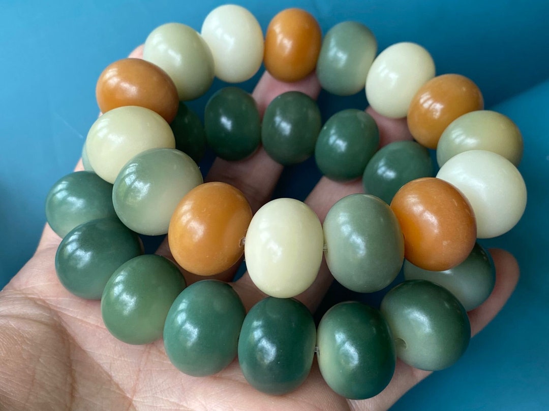 Natural Bodhi Abacus Beads: Candy Color Mala Beads (18mm) - Etsy