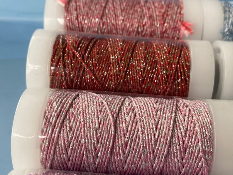 Metallic Twisted Cord: Glitter Beading Thread, Jewelry String (12 ...