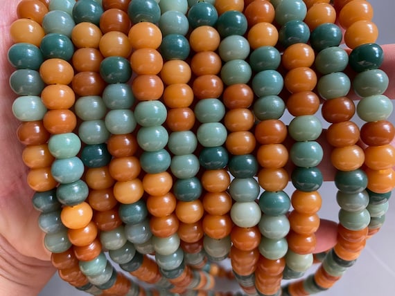 Full Strand Weathered Pipal Tree Seed Colorful Apple Round | Etsy