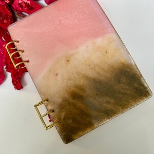Handmade Resin Notebook Elegant Hardcover Journal Marble Style and ...
