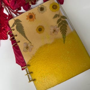 Handmade Resin Notebook Elegant Hardcover Journal Marble Style and ...