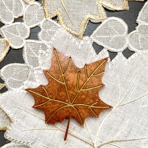 Maple Leaf Table Coaster Set Rustic Autumn Decor Fall Themed Drink ...