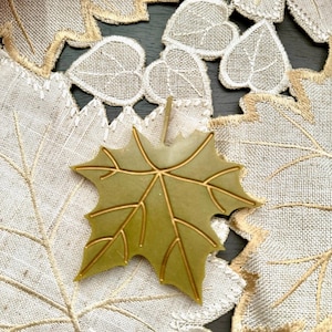 Maple Leaf Table Coaster Set Rustic Autumn Decor Fall Themed Drink ...