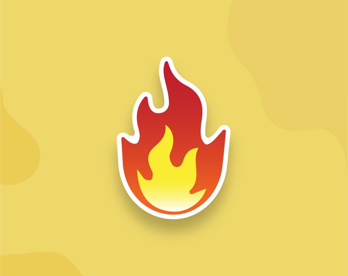 Flame Emoji Sticker Sheet Mini Fire Emoji Kiss-cut Stickers - Etsy