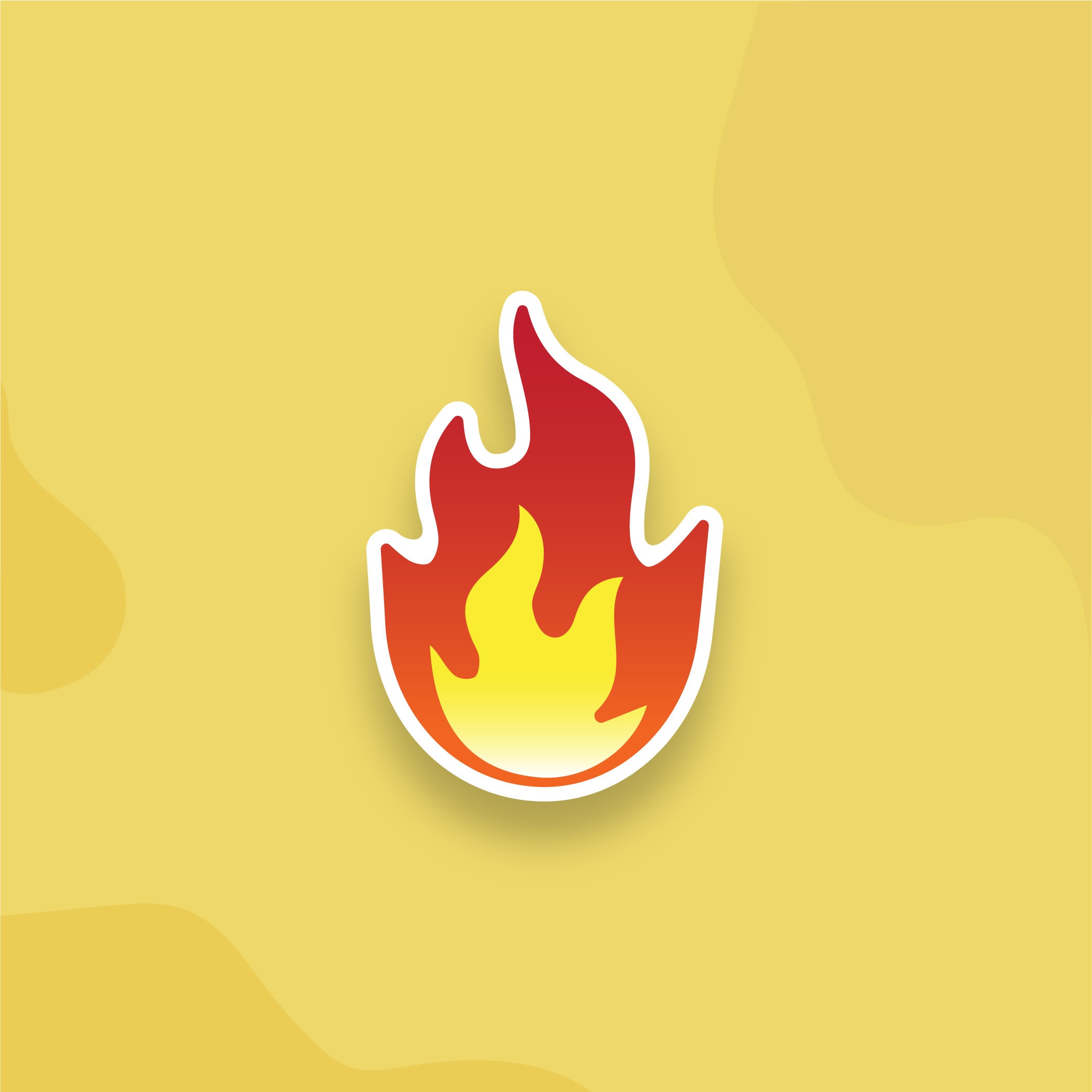 Fire Flame 3" Vinyl Sticker - Etsy