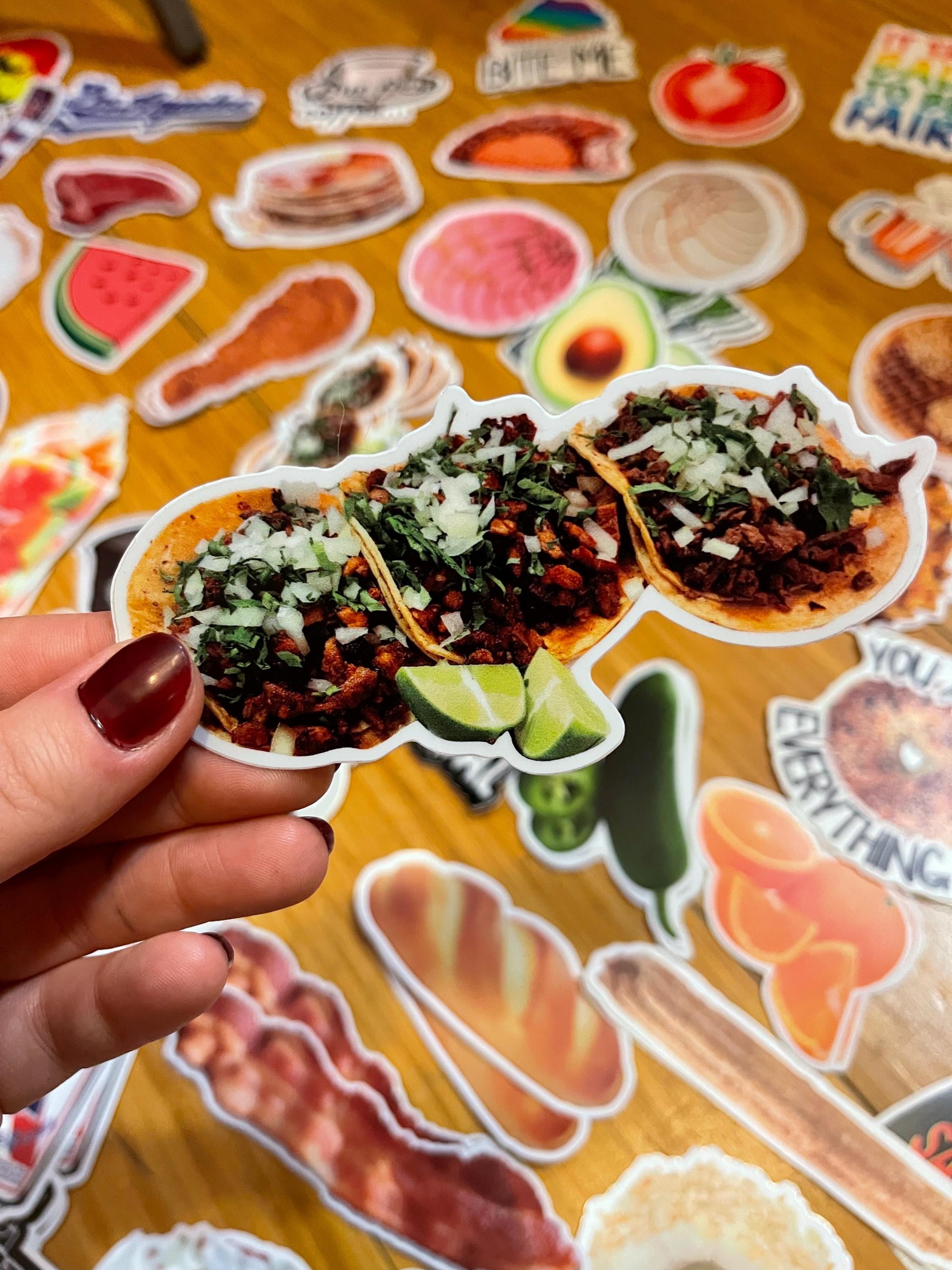 Carne Asada Taco 3" Vinyl Sticker - Etsy