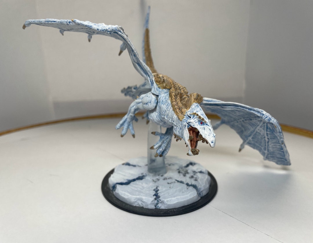Young White Dragon Miniature - Etsy