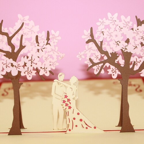 Pop up Wedding Card / Pop up Wedding Couple/ Pop up Card - Etsy