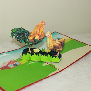 Pop up Chicken and Baby Chick Card/ Pop up Farm Card/ Pop up Card - Etsy