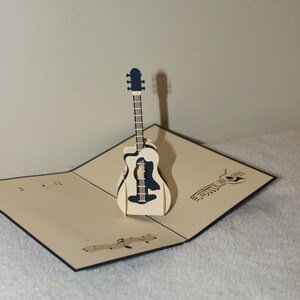 Pop up Card/ Pop up Guitar/ Pop up Birthday Card - Etsy