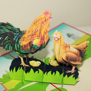Pop up Chicken and Baby Chick Card/ Pop up Farm Card/ Pop up Card - Etsy
