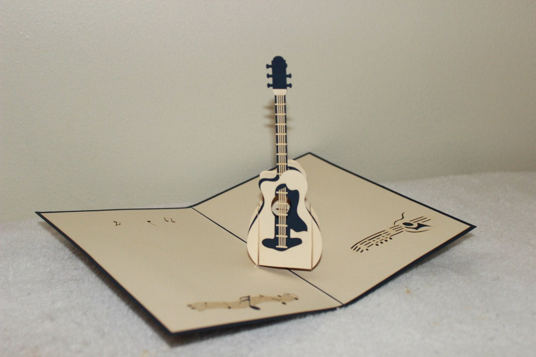 Pop up Card/ Pop up Guitar/ Pop up Birthday Card - Etsy